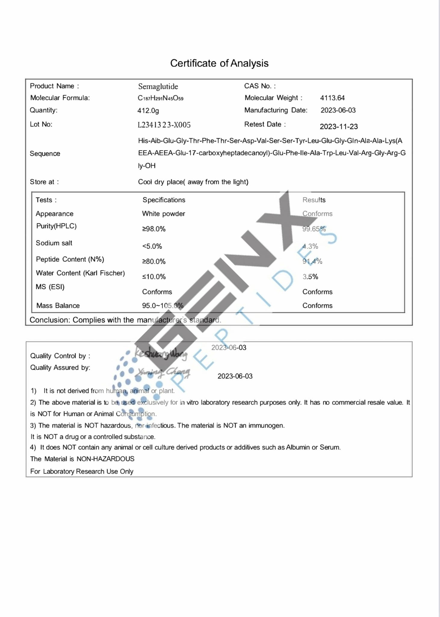 Buy Semaglutide (GLP-1) 5mg - GenX Peptides